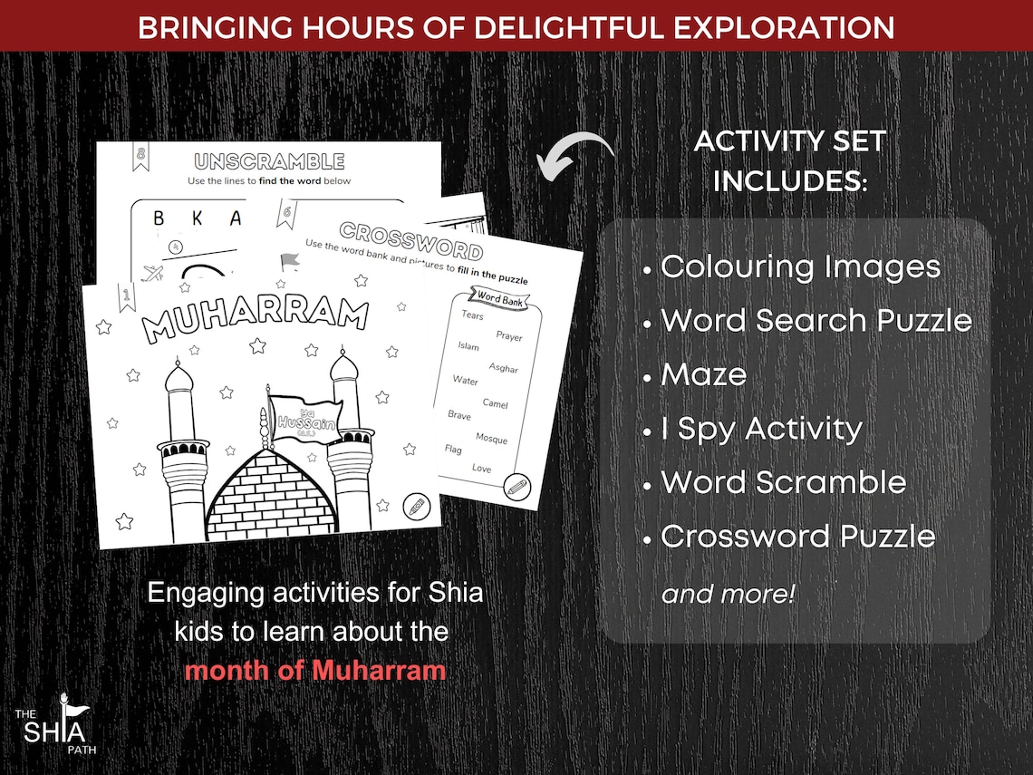 Muharram Activity Set | 10 Page Bundle | Printable Activities for ...