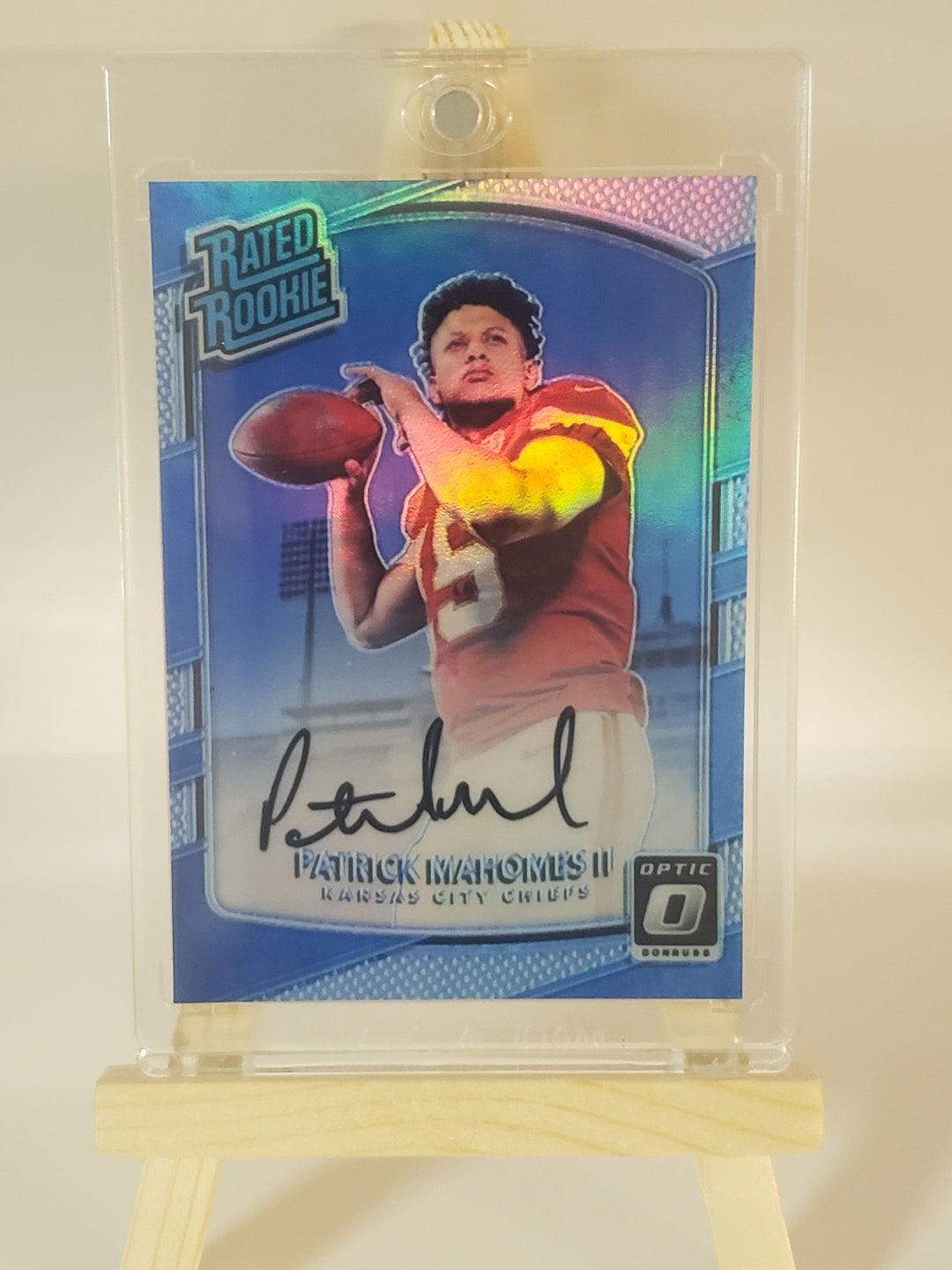 Patrick Mahomes 2017 Donruss Optic Silver Auto Rookie Card Novelty ...