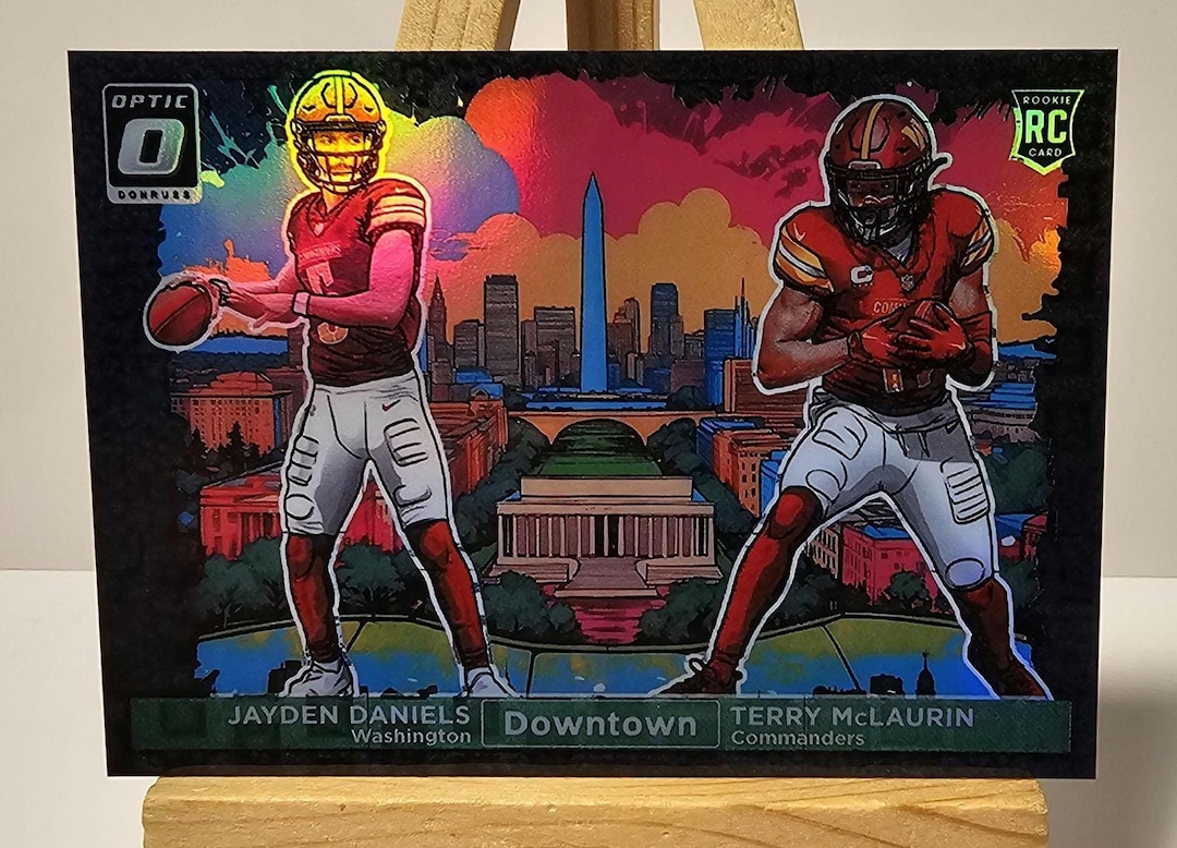 Jayden Daniels Terry Mclaurin 2024 Panini Donruss Optic Downtown Duos ...