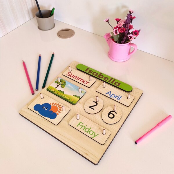 Montessori Calendar - Etsy