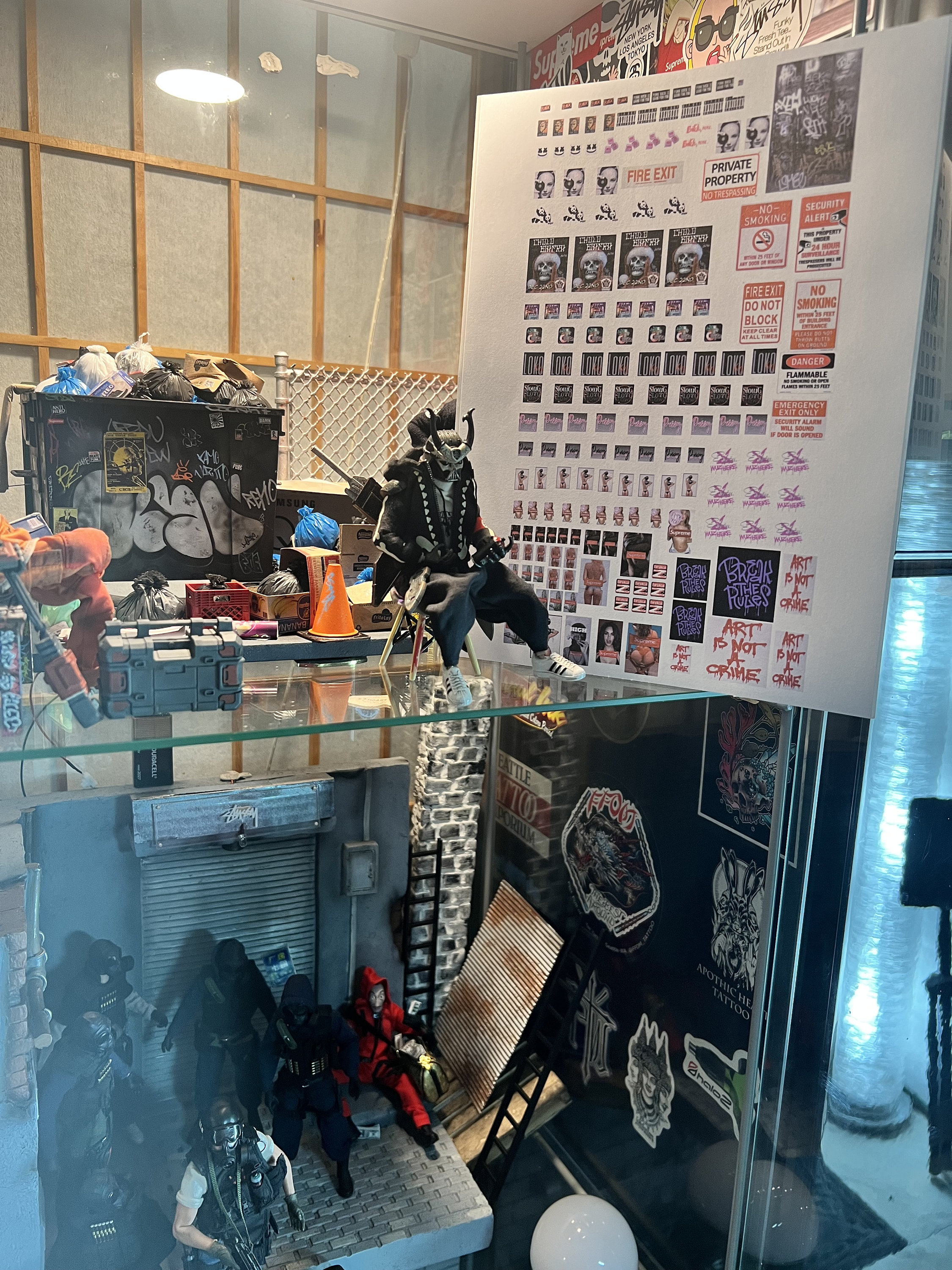 Set of 6:package Deal Miniature Graffiti Slap Stickers Flyers Posters ...