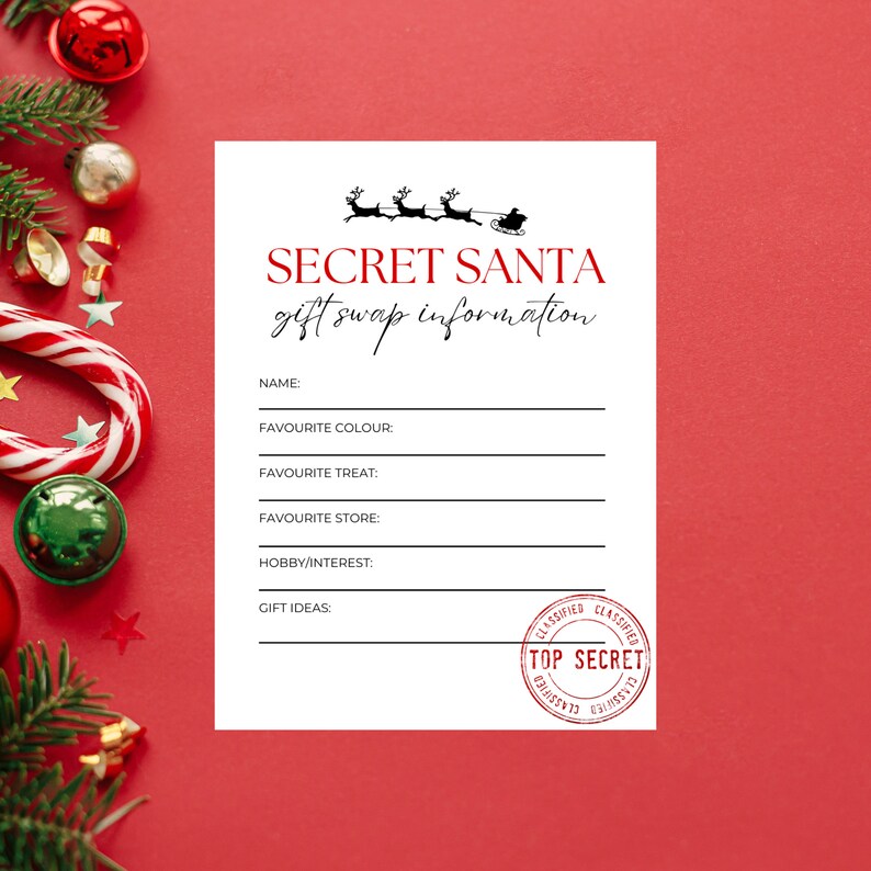 Secret Santa, Kris Kringle Gift Swap, Gift Exchange, Secret Santa Party ...