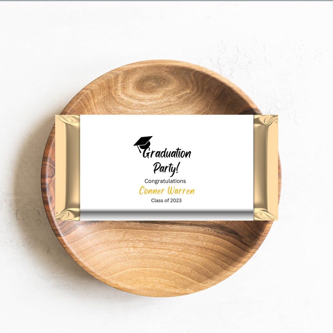 Graduation Chocolate Wrapper Personalised Printable Template - Etsy
