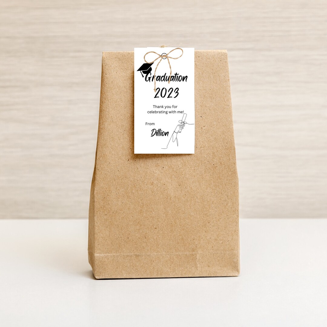 Graduation Cap Gift Tag: Class of 2024 Favor (instant Download) - Etsy