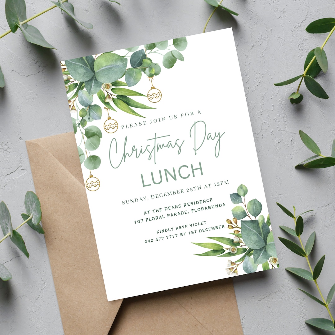 Christmas Party Invitation, Christmas Lunch Invite, Holiday Work Party ...