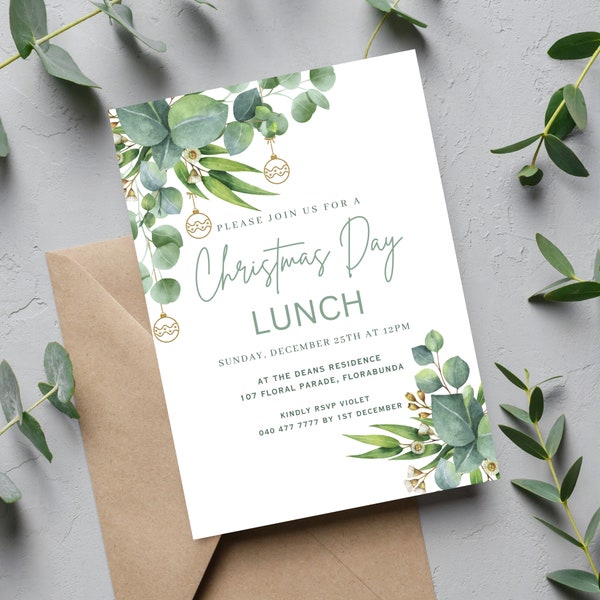 Christmas Lunch Invite - Etsy Australia