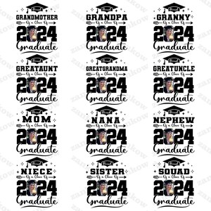 25 Custom Proud Graduate Family 2024 Svg Png Bundle, Senior Family Svg ...