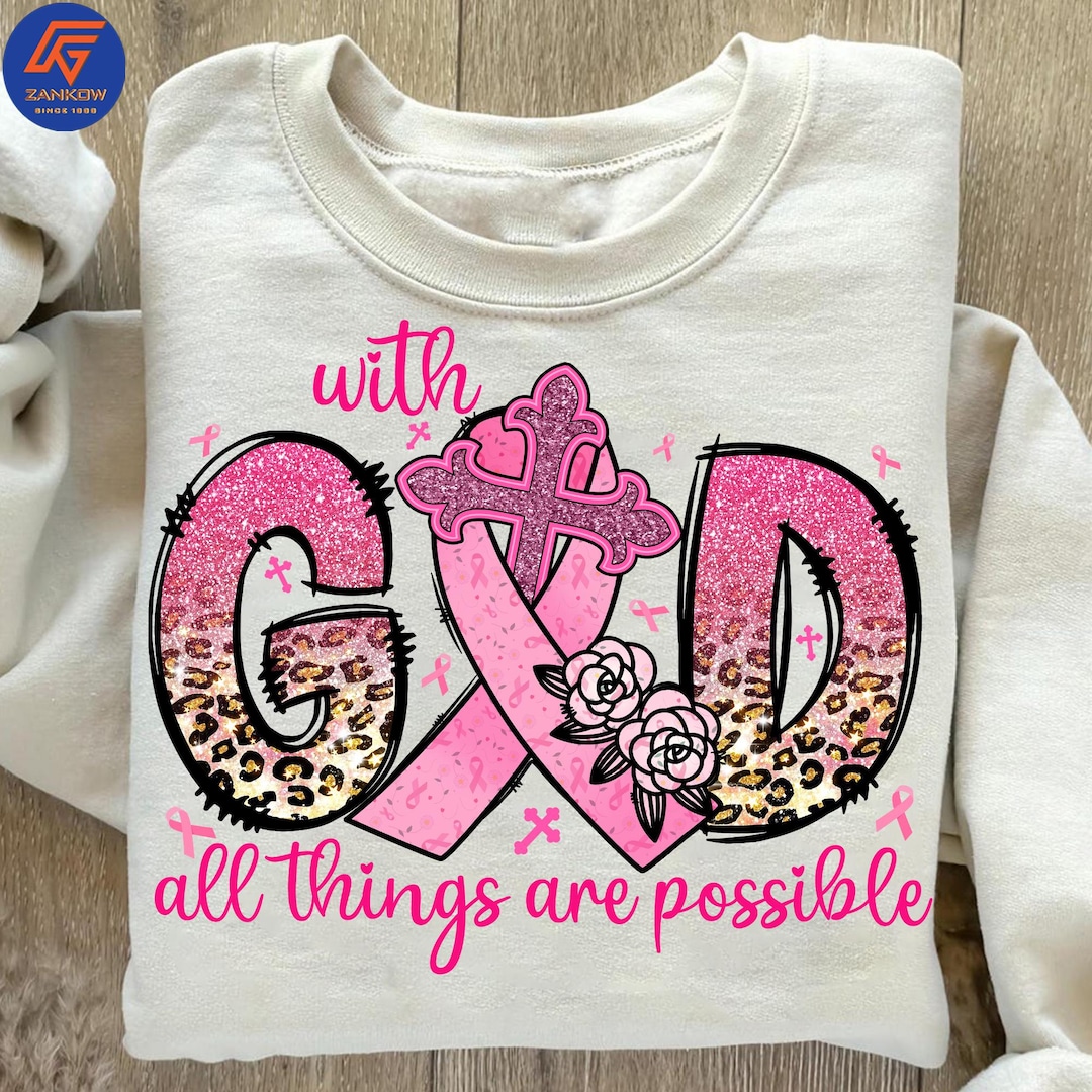 Christian Breast Cancer Awareness PNG, Pink Ribbon PNG, Faith With God ...