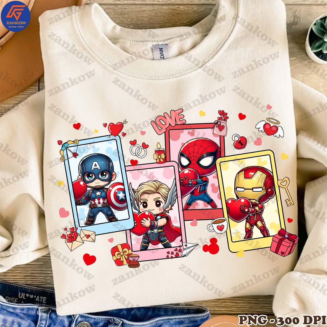 Superhero Valentine Png, Love Superhero Clipart, Romantic Hero Digital ...