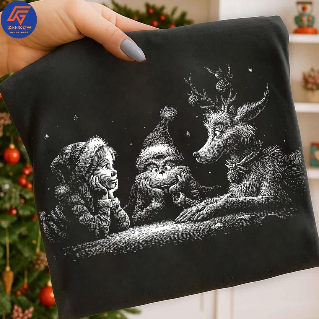 Preppy Cartoon Characters Christmas PNG, Retro Green Mean Guy Holiday ...