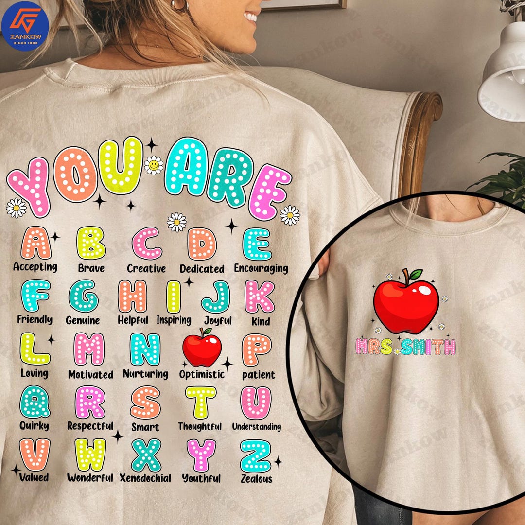 You Are Alphabet Teacher School Png, Retro Teacher Png, First Day of ...