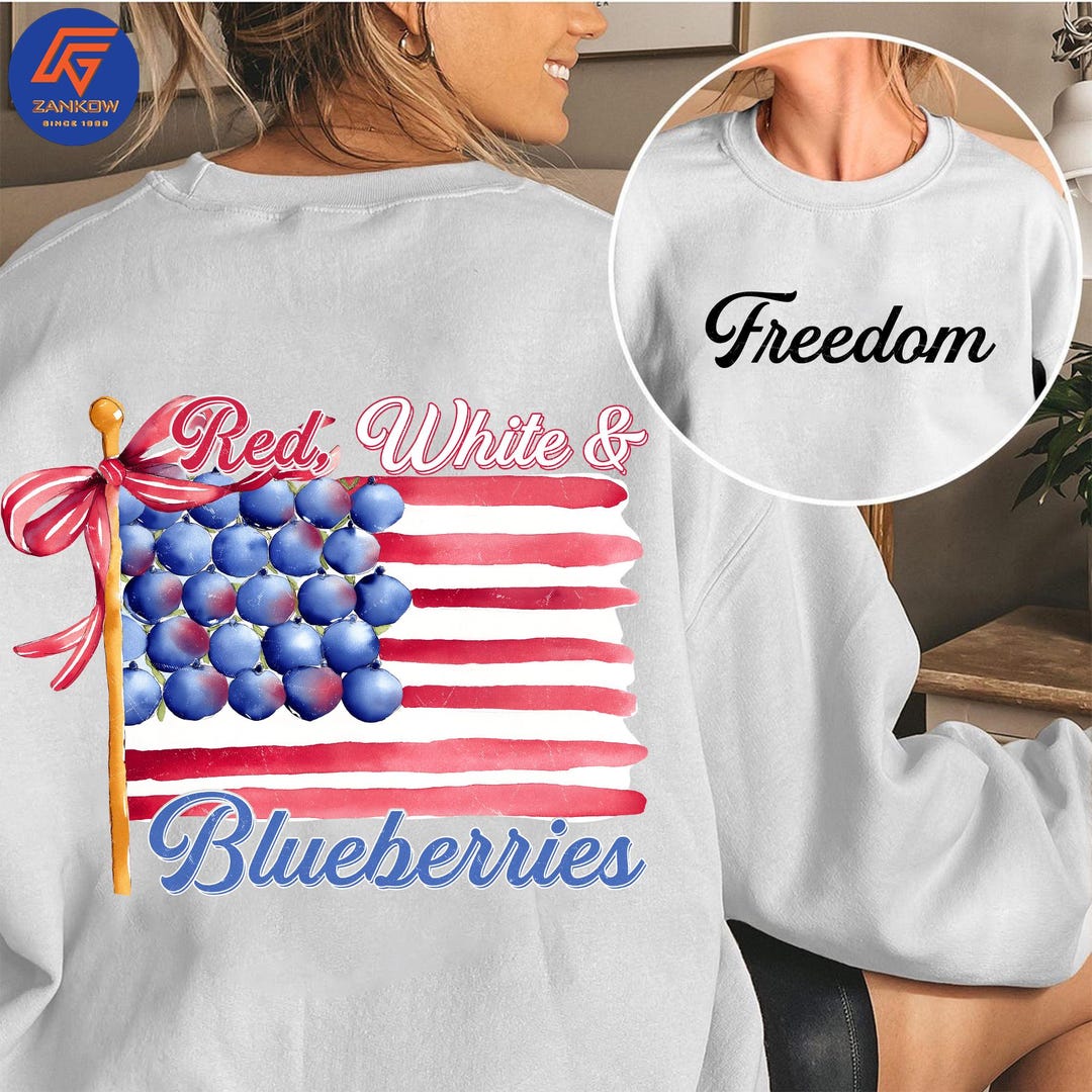 Red White & Blueberries Png, Coquette Flag PNG, Blueberry Festival Png ...