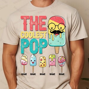The Coolest Pop Png, Custom Kid Name Png, Father Day Gift From Children ...