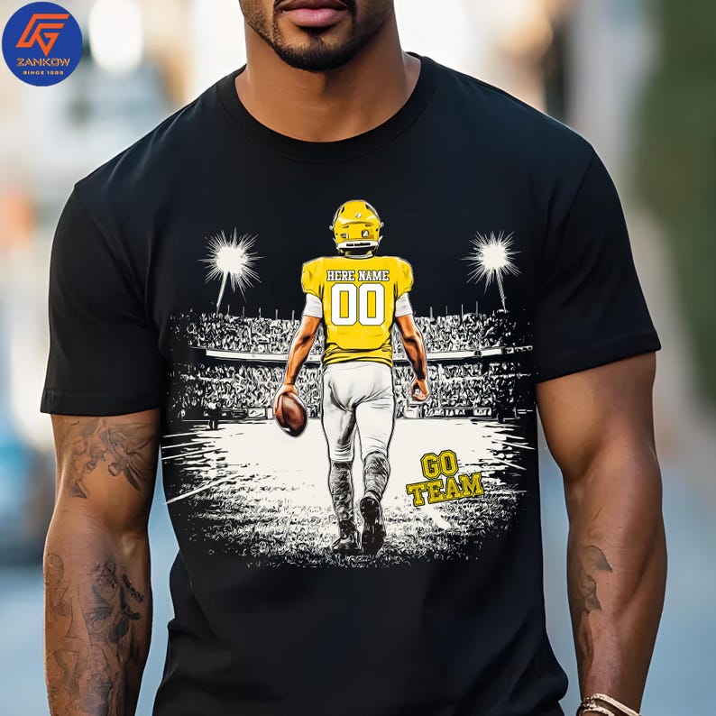 Editable Football Mascot Canva Template Bundle, Custom High School ...