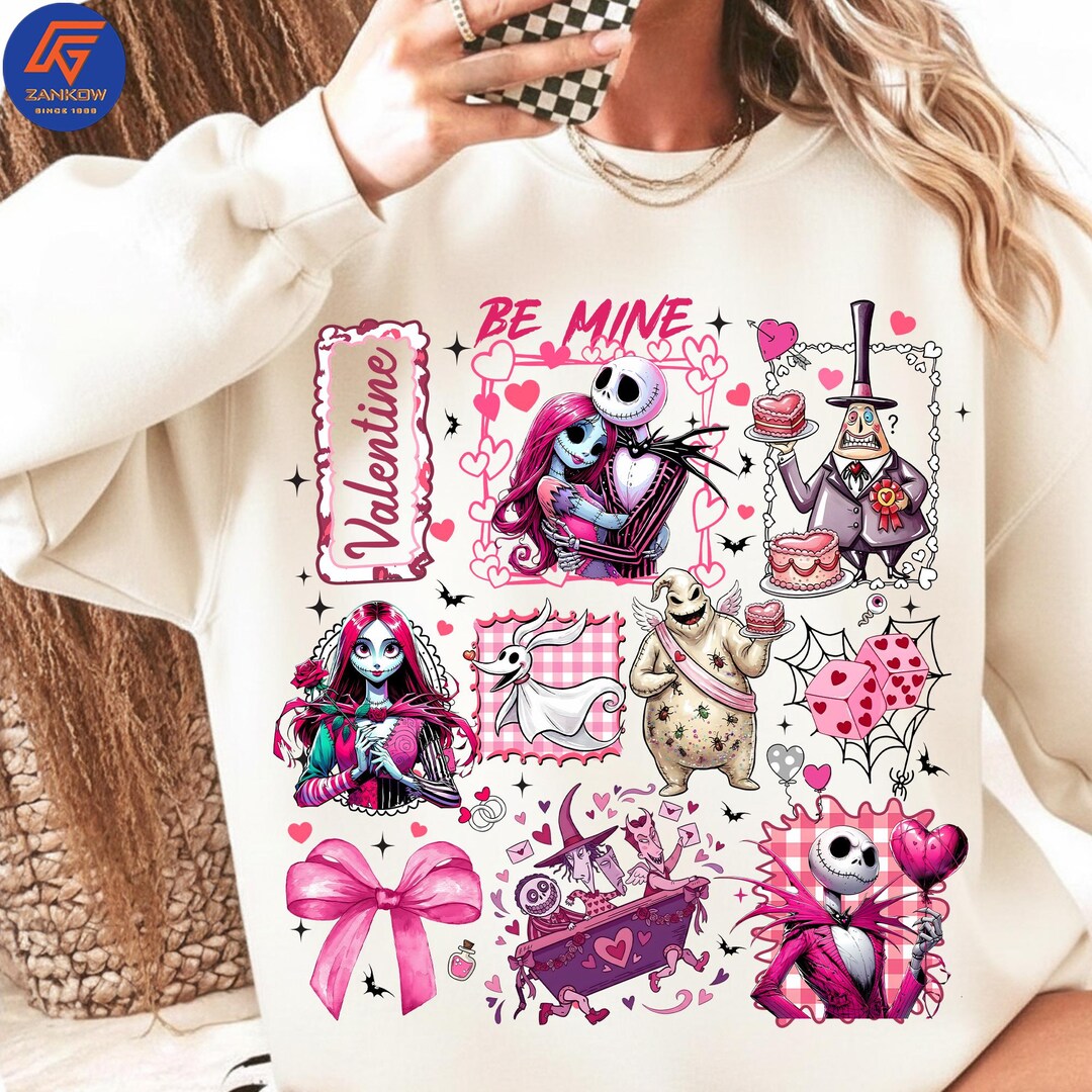 Nightmare Valentine Couple PNG, Coquette Cartoon Characters, Valentine ...