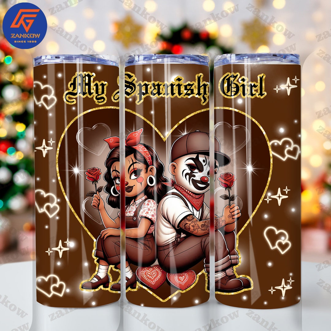 Chicano My Spanish Girl Couple Cholo Couple 20oz Tumbler Wrap PNG ...