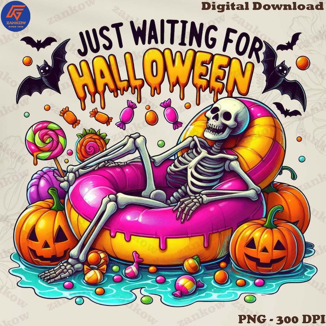 Just Waiting for Halloween Png, Cute Spooky Summer Halloween Png ...