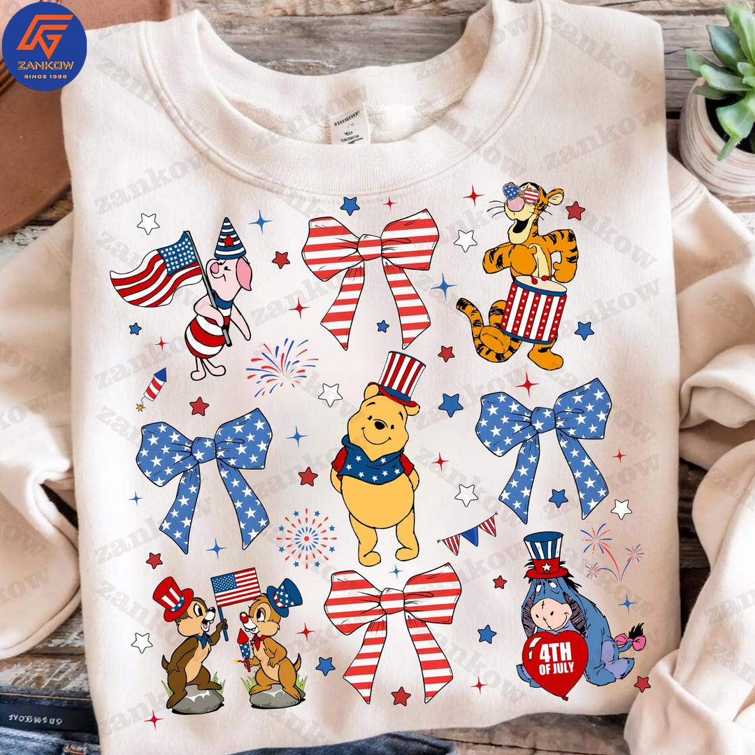 Cartoon 4th July Png, Fourth of July Designs, Bear 4th of July PNG ...