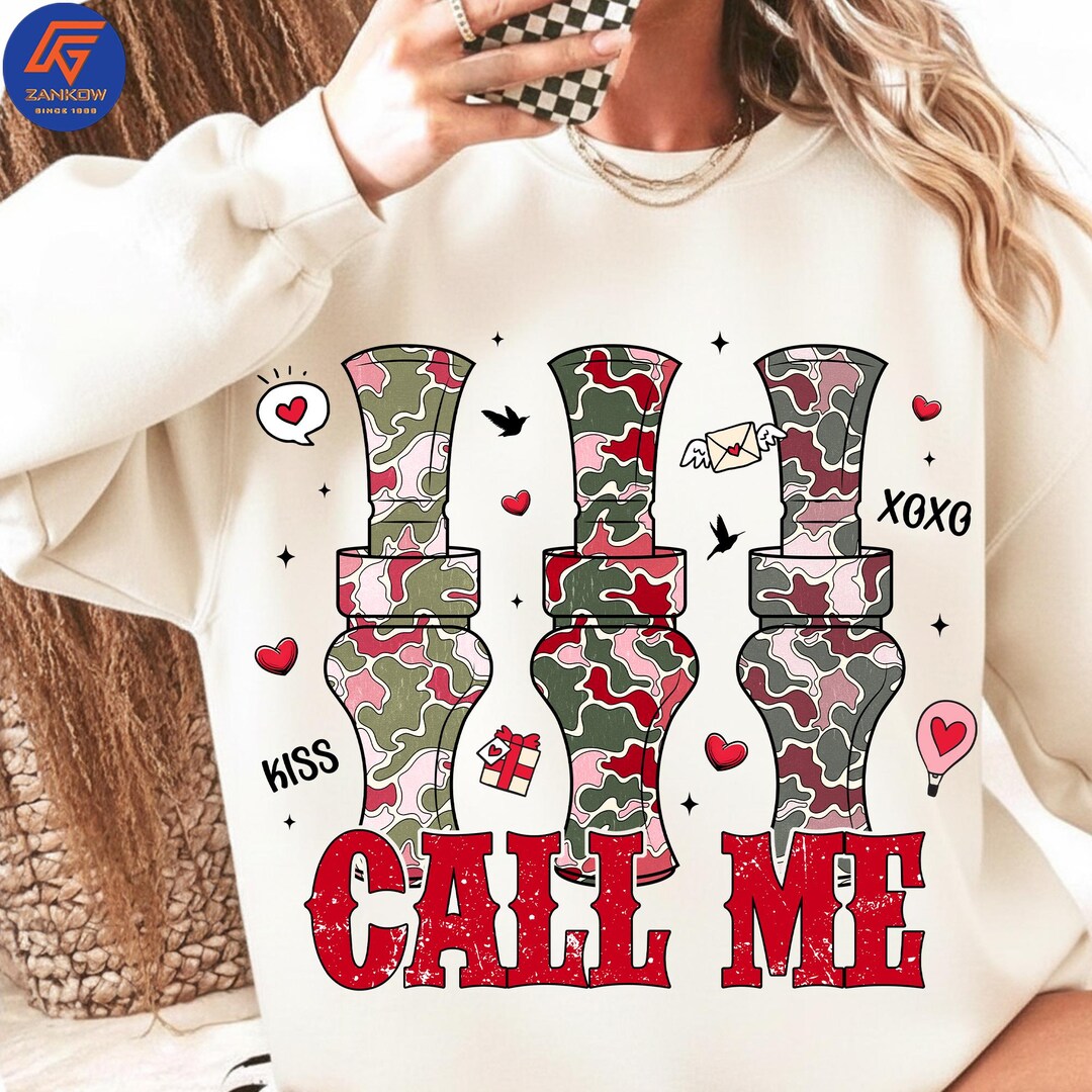 Duck Call Valentine PNG, Camo Duck Hunting Design, Call Me Valentines ...