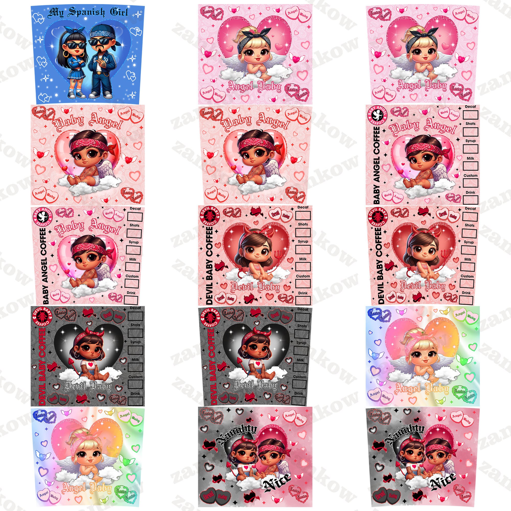 15 Chicano Always and Forever Couple Cholo Couple 20oz Tumbler Wrap PNG ...