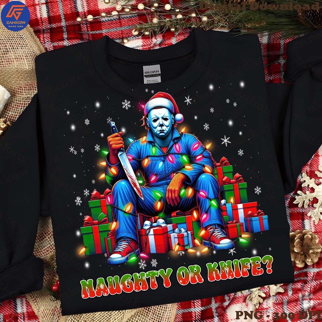 Funny Christmas Movie Killer Png, Xmas Horror Friends Png, Merry ...