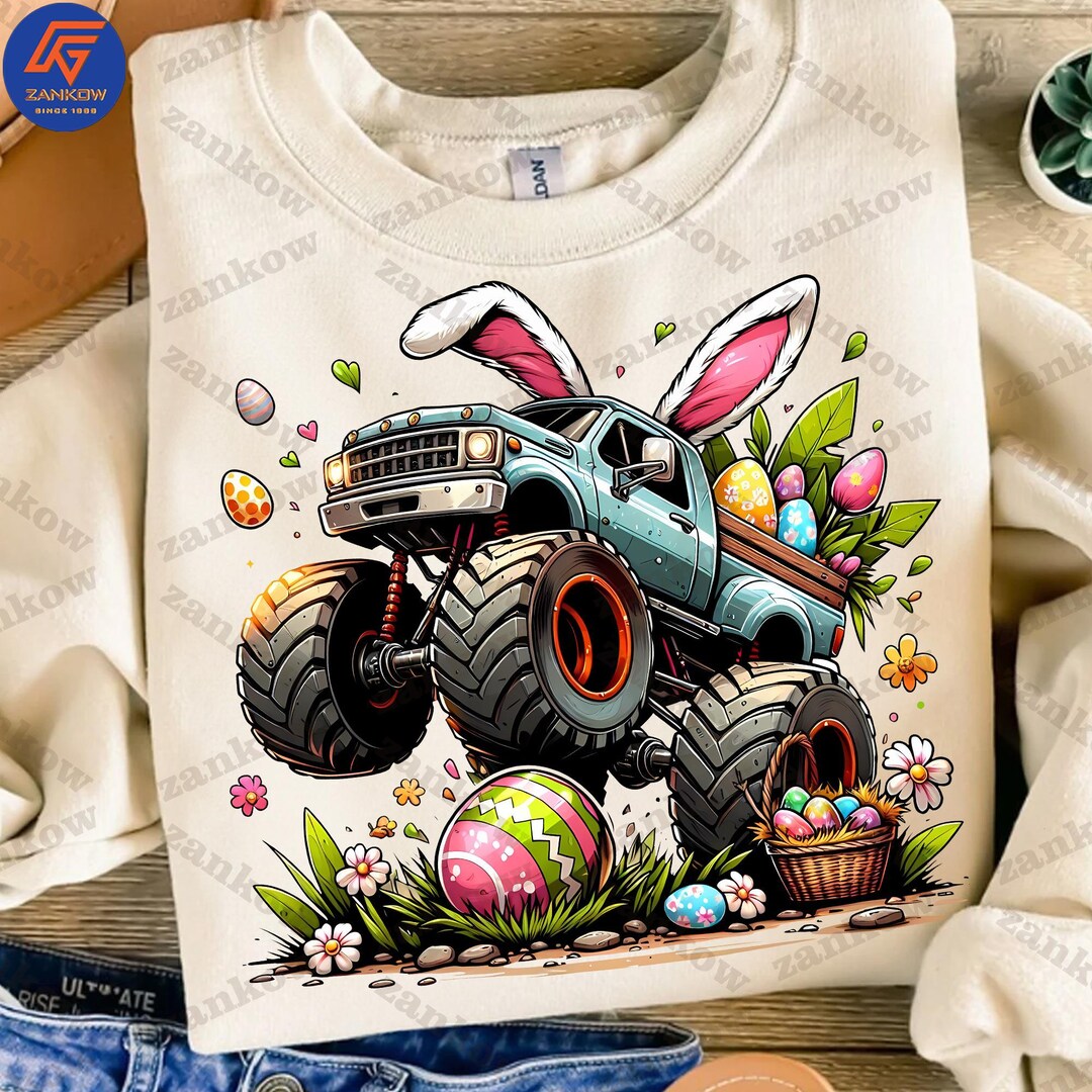 Easter Monster Truck Png, Monster Truck Easter Day Sublimation Png ...
