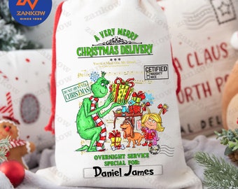 Grinch Santa Sack Digital File - Etsy