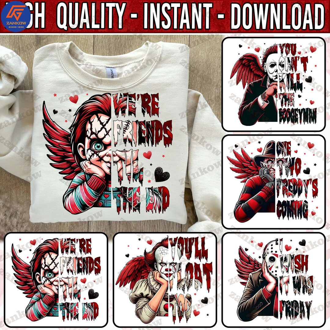 Bundle Horror Valentine Png, Horror Cupid Png, Valentine Horror Movie ...