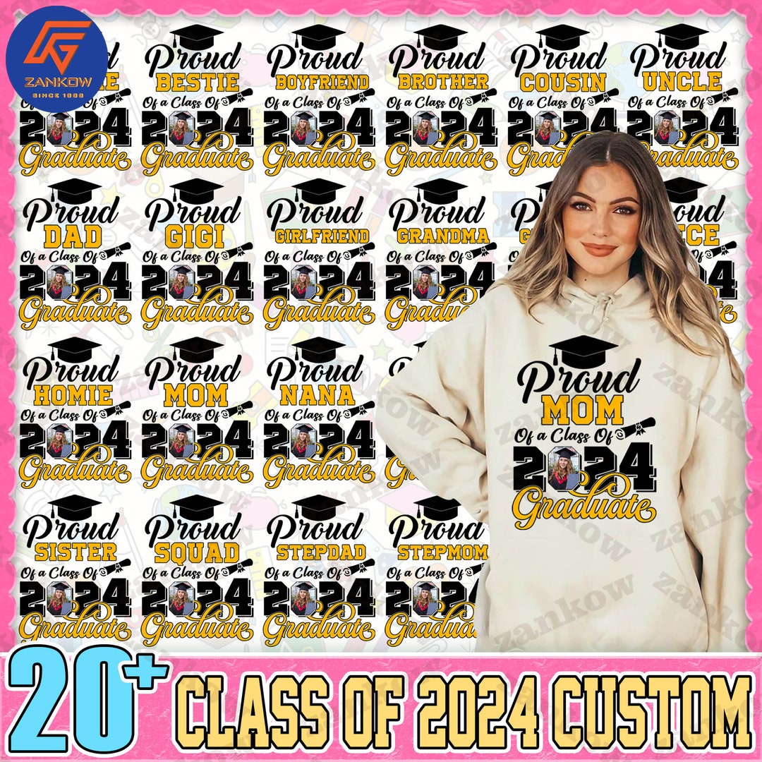 20 Custom Proud Graduate Family 2024 Png Bundle, Senior Family Png ...