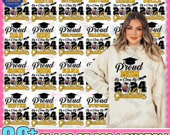 25 Custom Proud Graduate Family 2024 Svg Png Bundle, Senior Family Svg ...