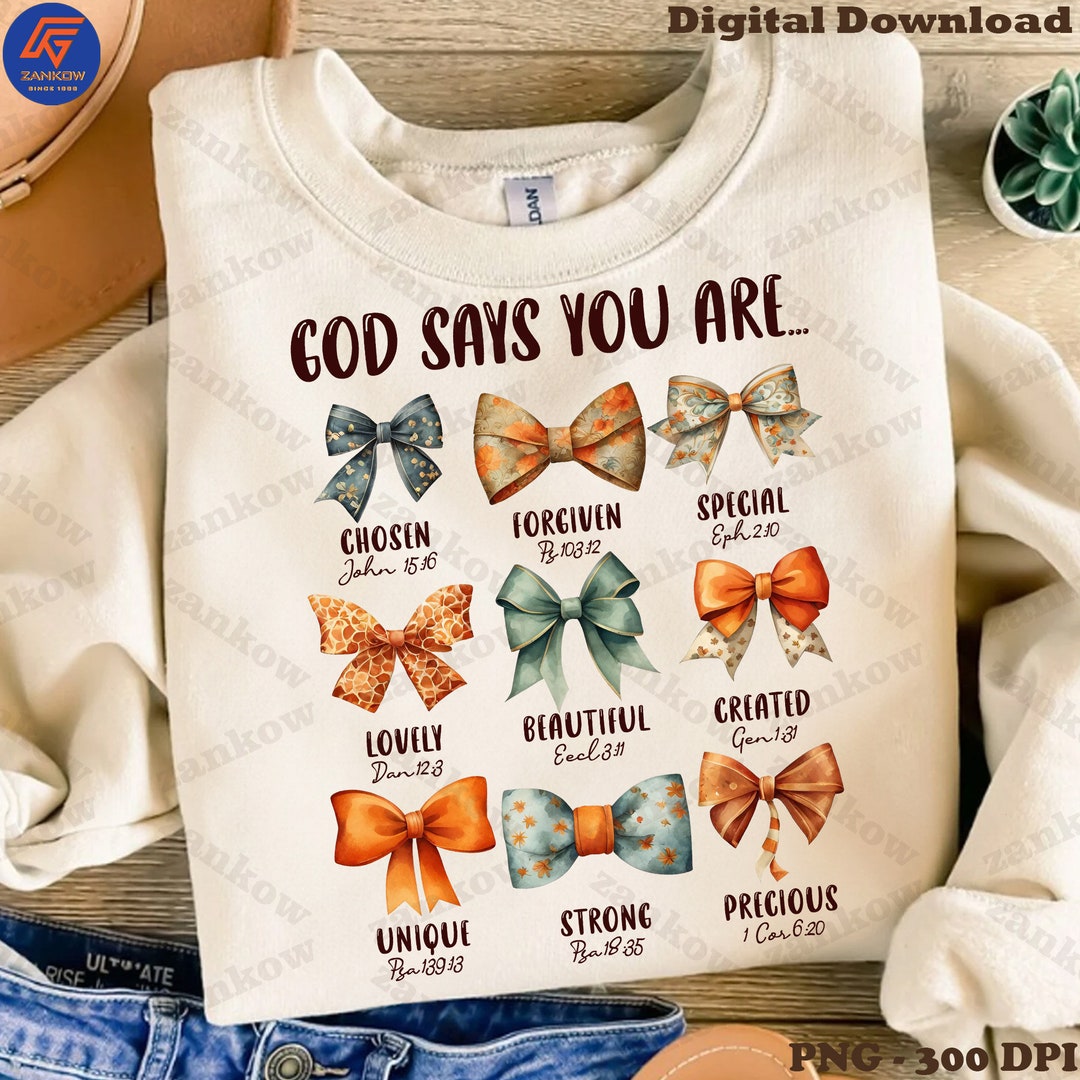 Retro God Says You Are Png Sublimation Design, Fall Bible Verse Png ...