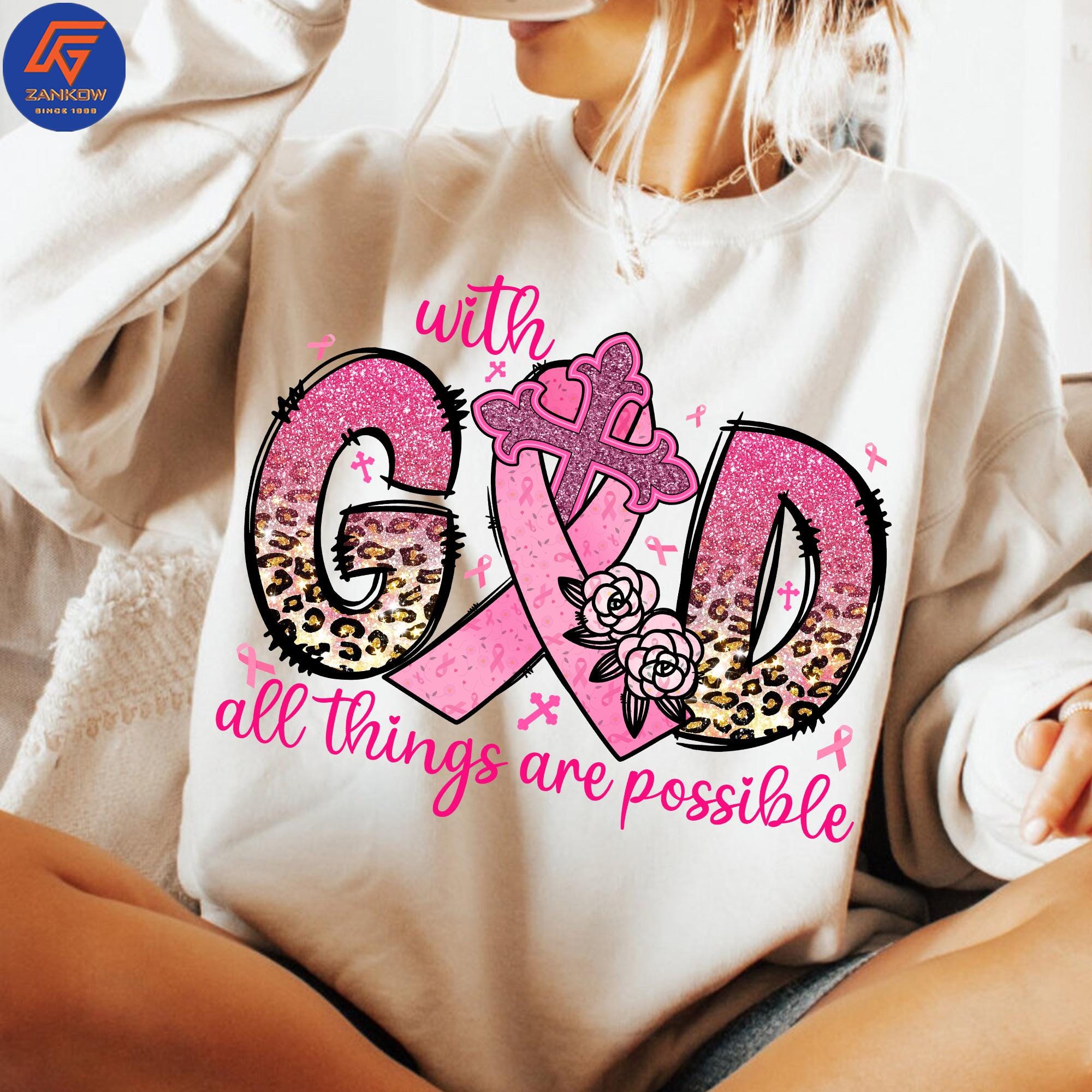 Christian Breast Cancer Awareness PNG, Pink Ribbon PNG, Faith With God ...
