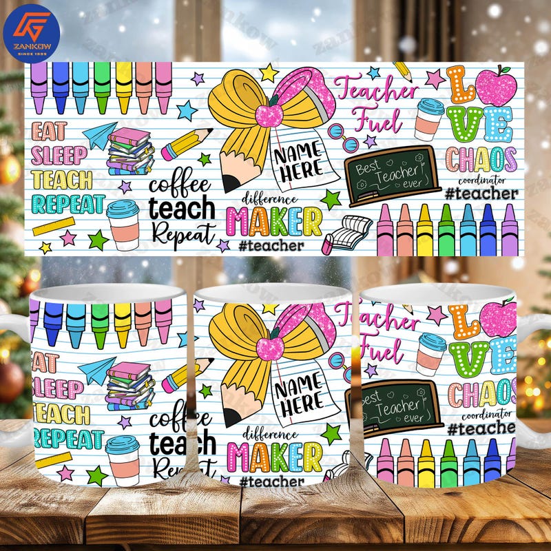 Teacher Day Mug Template - Etsy