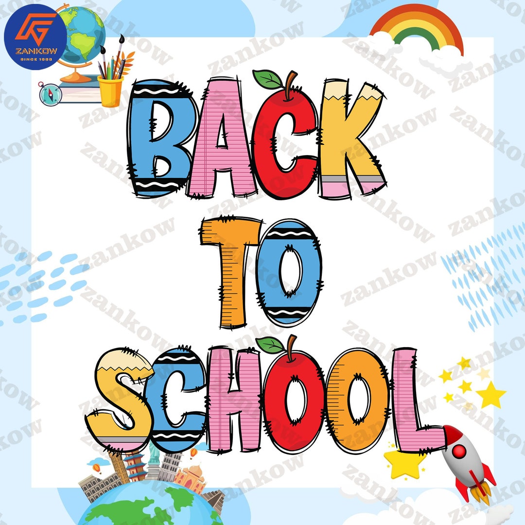 Teacher Doodle Alphabet Png Bundle, Back to School Doodle Letters PNG ...