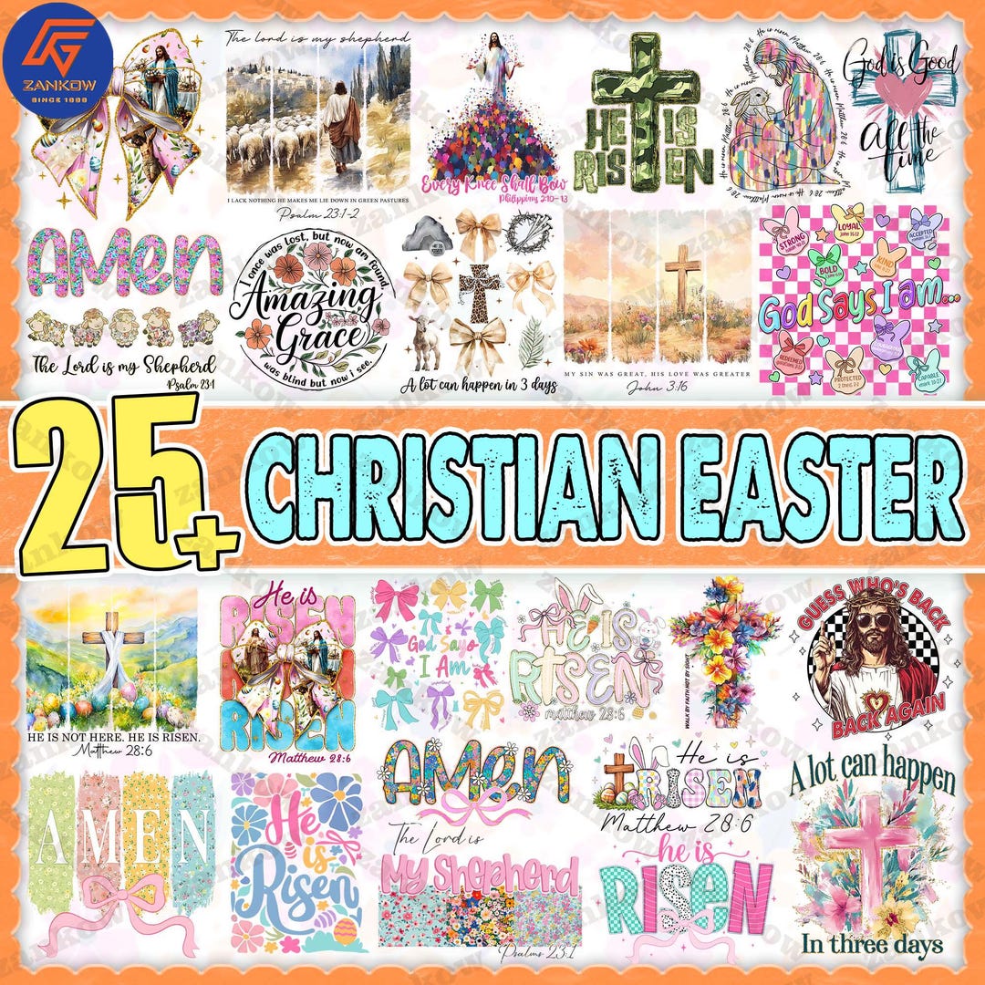 Jesus is the Light Easter Png Bundle, Floral Christian Easter Png ...