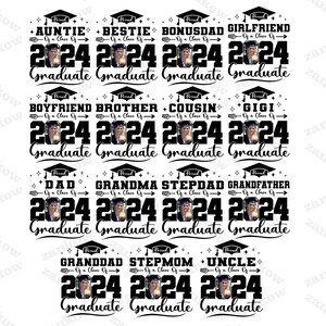 25 Custom Proud Graduate Family 2024 Svg Png Bundle, Senior Family Svg ...