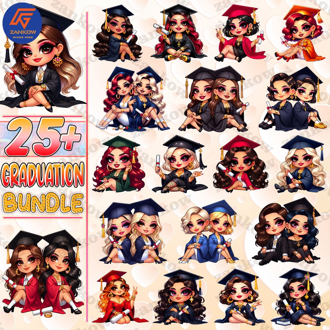 25+ Para Mi Familia Chicano Png Bundle, Graduation Chibi Style Png ...