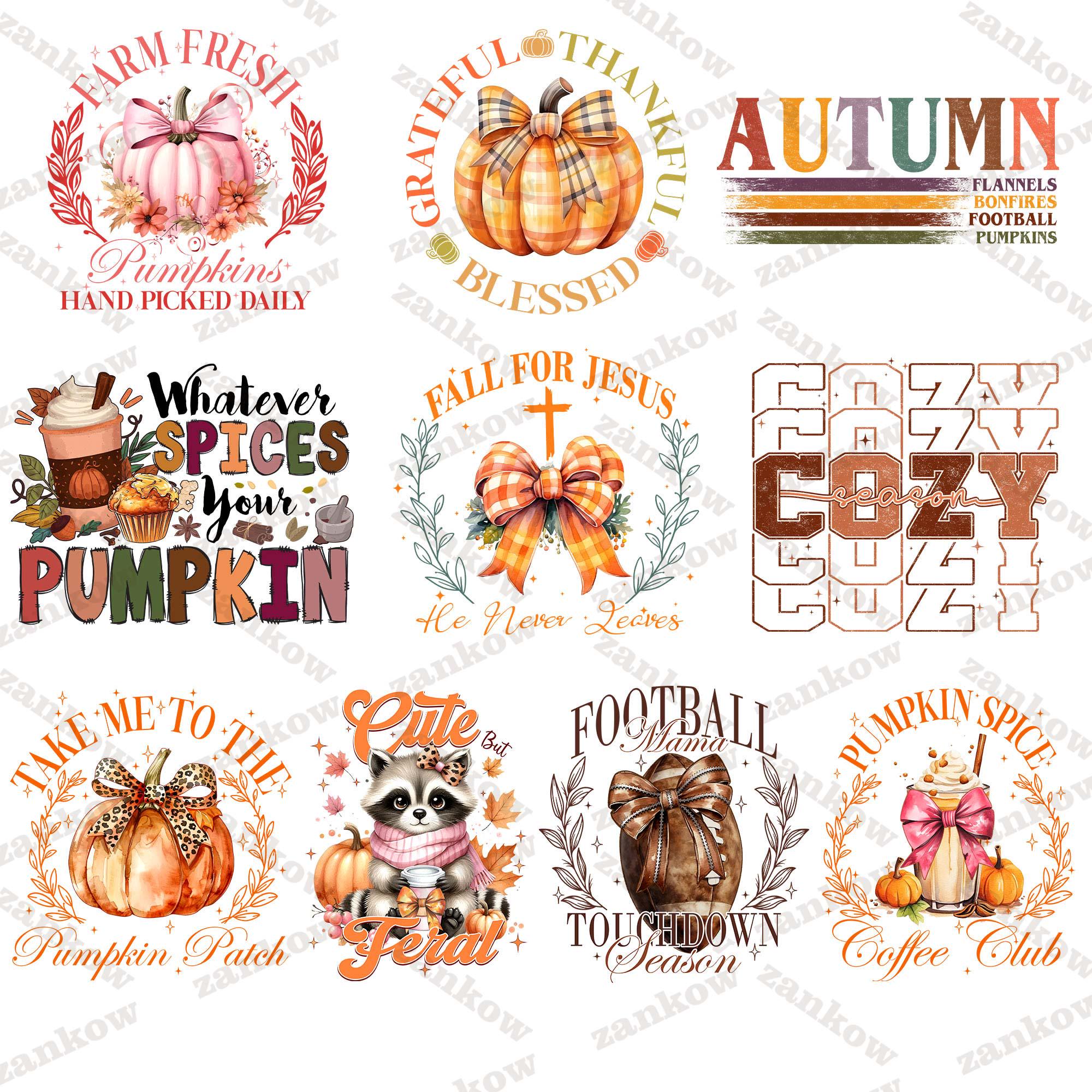 Retro Fall Coquette Bow Png Bundle, Pumpkin Season Png, Fall Vibes Png ...