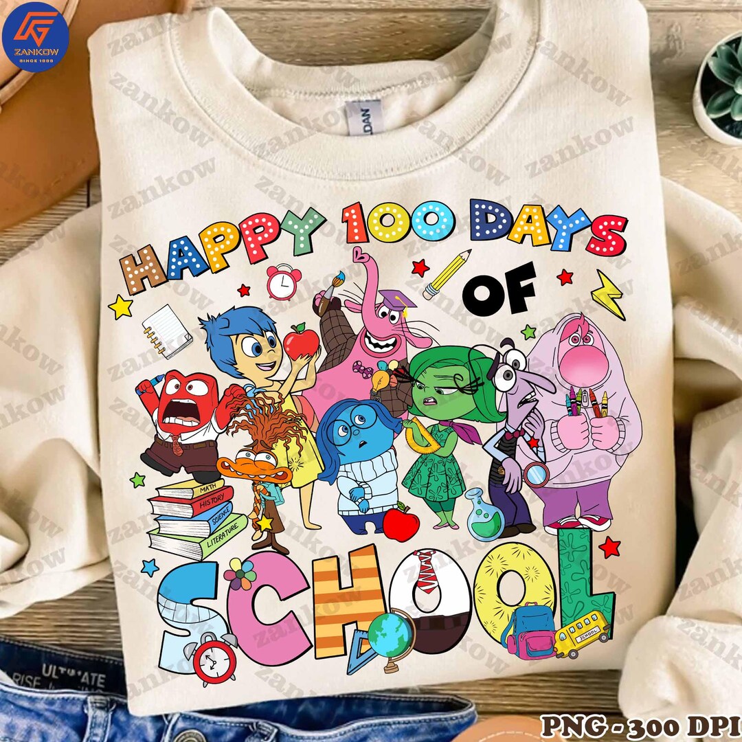 100 Days Cartoon Emotions Png, Emotions Happy 100 Days of School Png ...