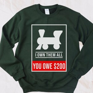 Monopoly Shirt, Board Game Shirt, Dungeon Master Sweatshirt, Monopoly ...