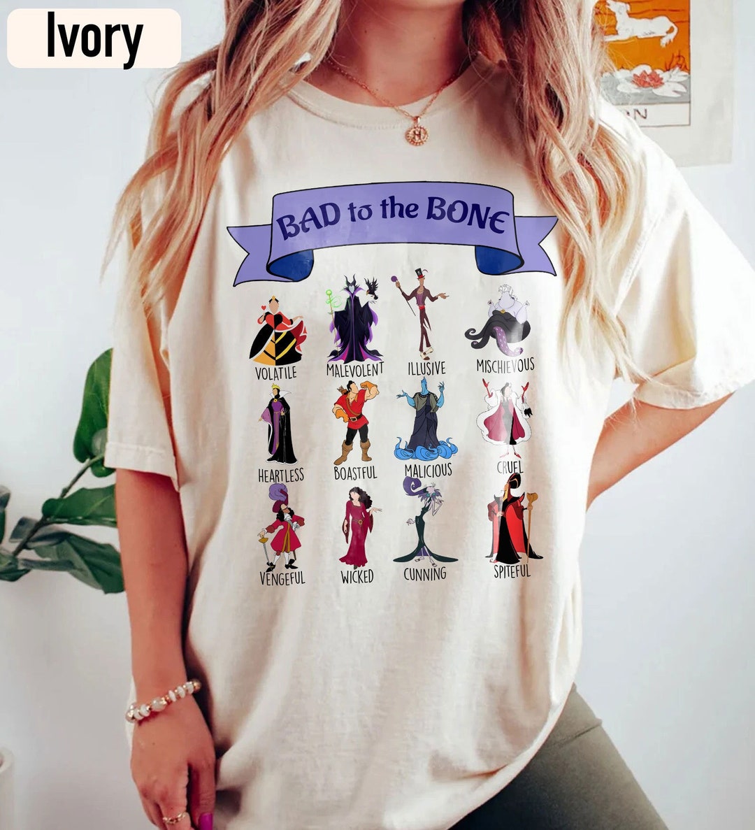 Disney Villains Bad to the Bones Comfort Colors Shirt Disney - Etsy