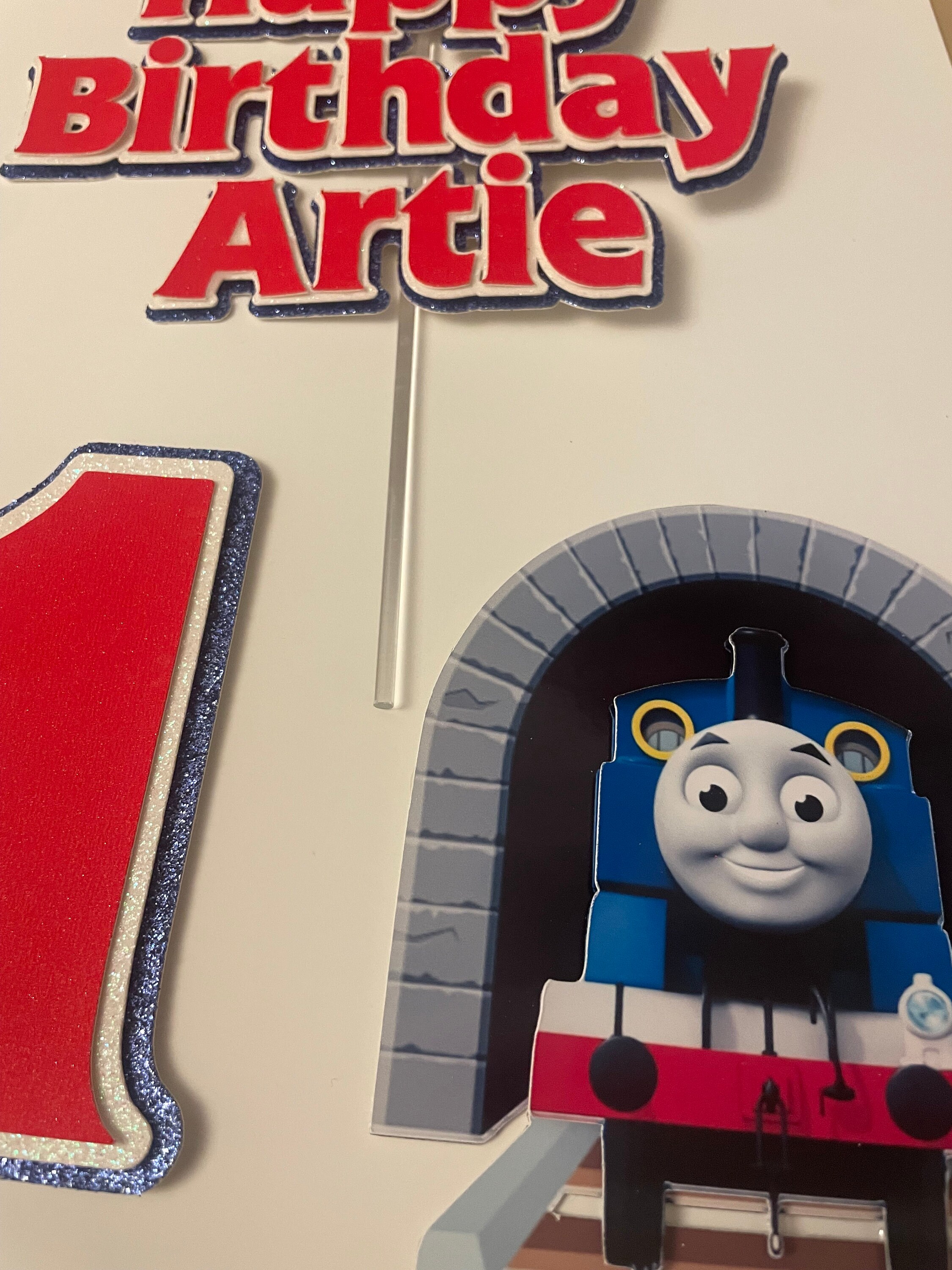 Thomas the Tank Engine Cake Topper Personalised Name and Age - Etsy UK