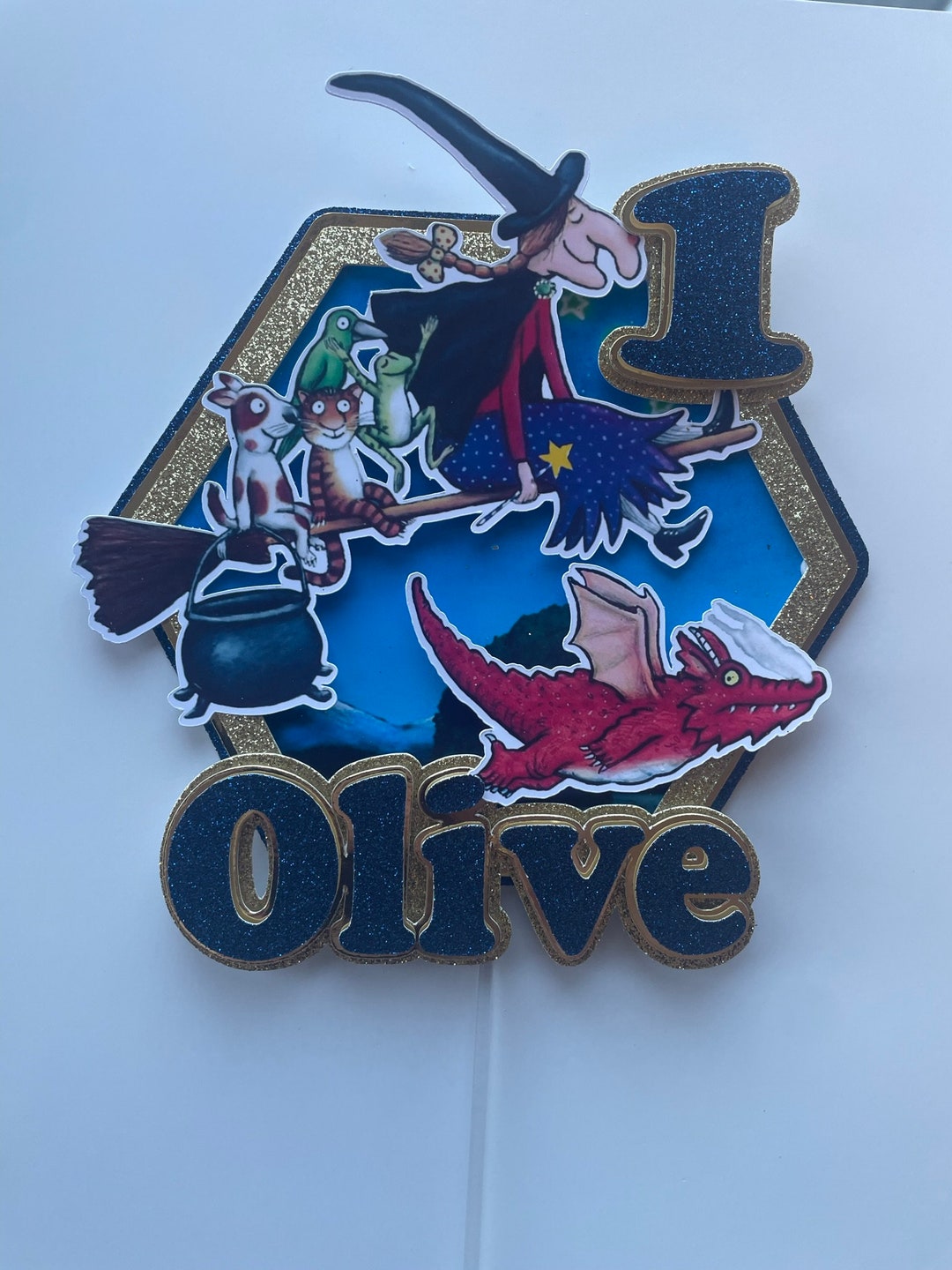 Room on the Broom Julia Donaldson Cake Topper Personalised Name and Age ...