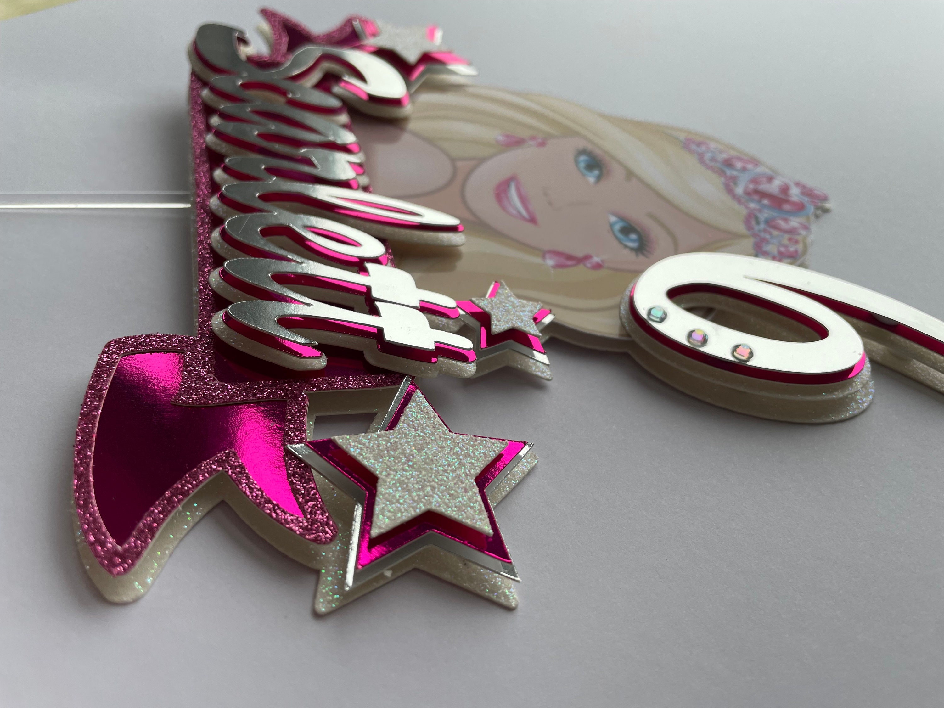 Barbie Doll Cake Topper Personalised Name and Age - Etsy UK
