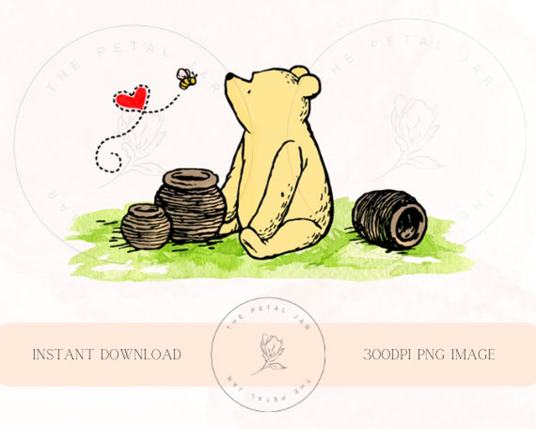 Classic Winnie the Pooh Honey Bee Digital Download Original Pooh ...