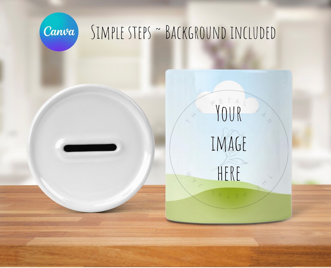 Canva Full Wrap Moneybox Mock-up Digital Download Canva Frame ...