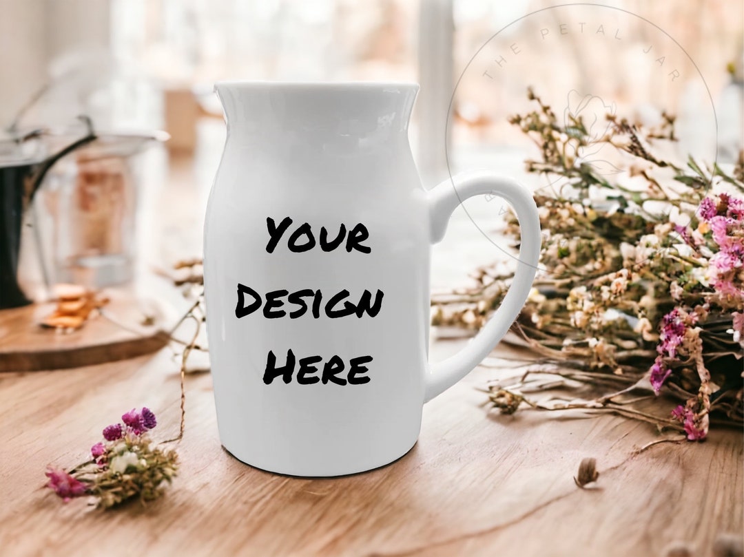 450ml Milk Jug Mock-up Digital Download Sublimation Blank Template ...