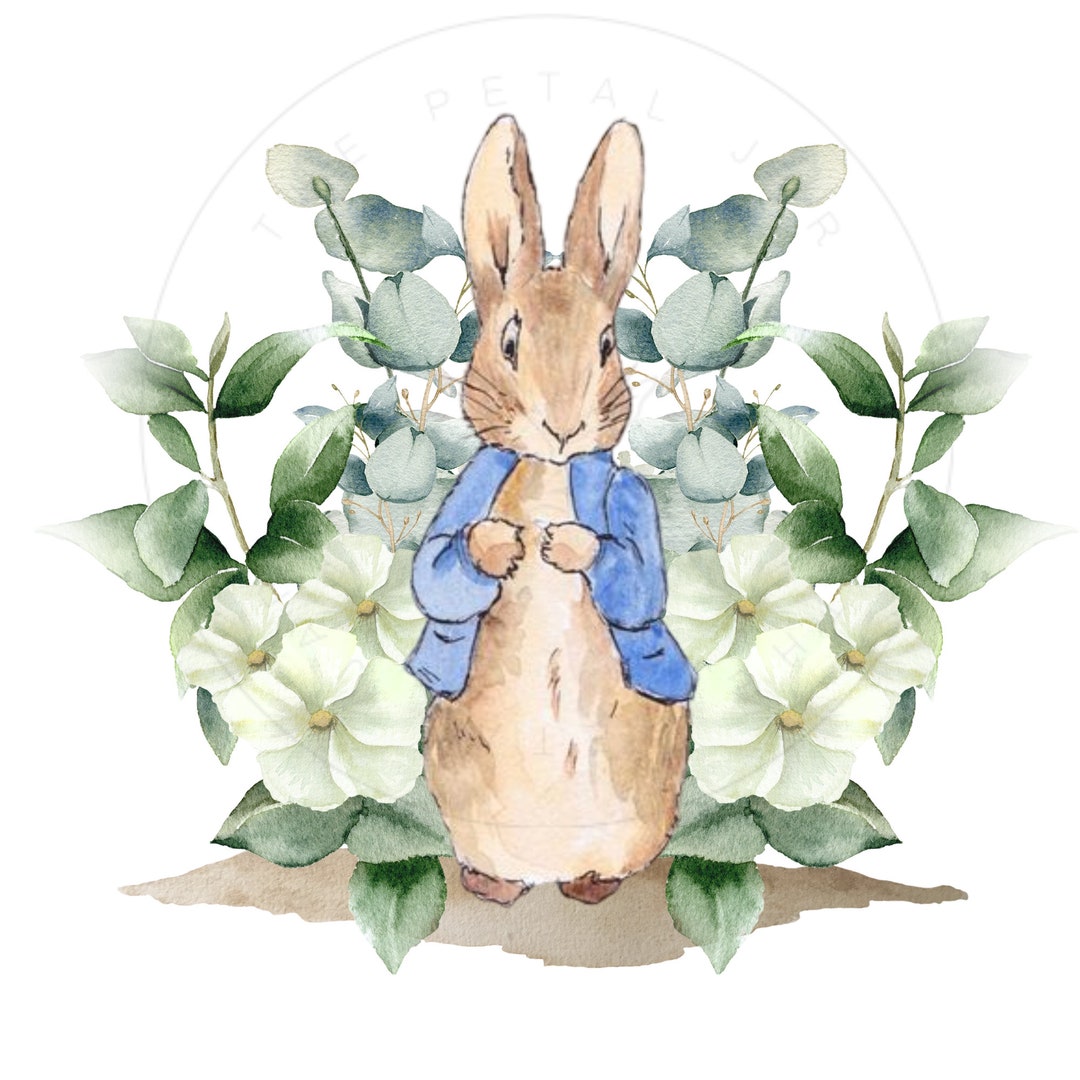 Peter Rabbit Bunny Watercolour Foliage Digital Download - Etsy Australia