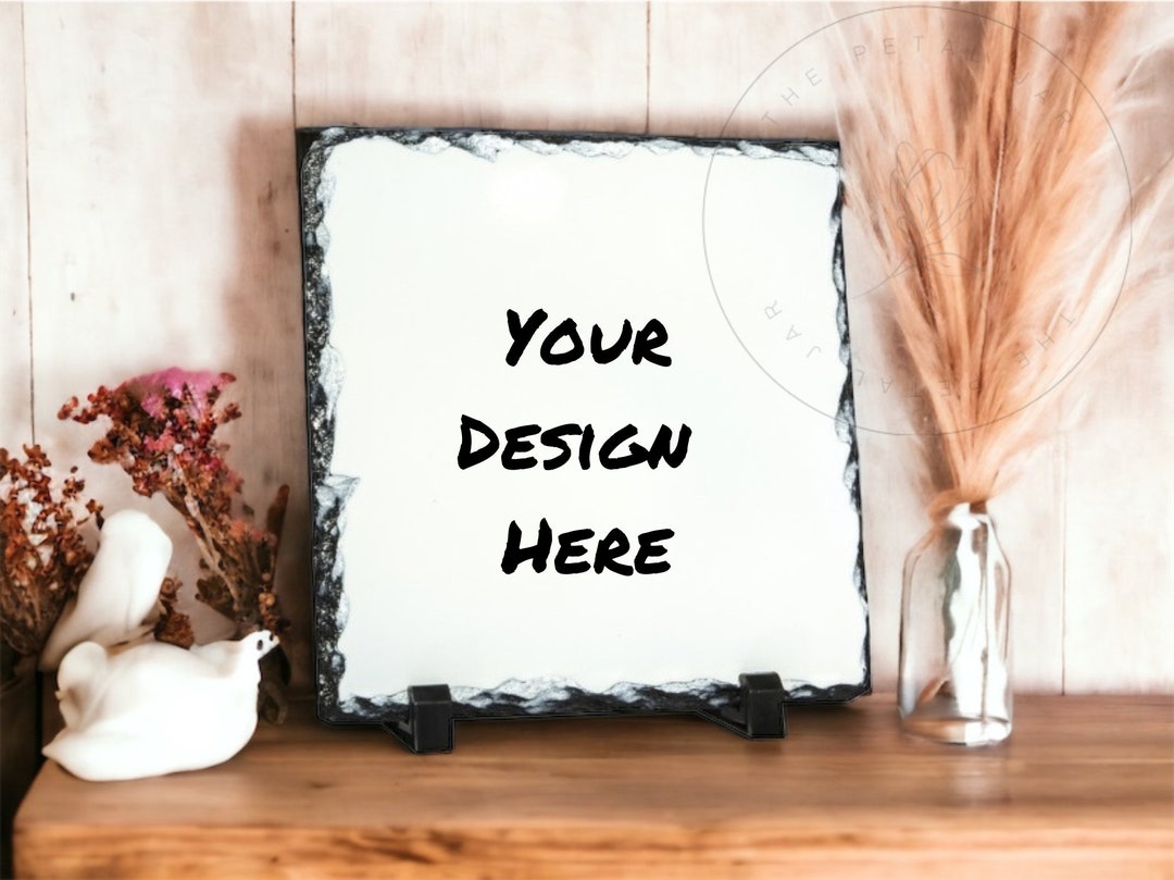 Square Photo Slate Mock-up Digital Download Sublimation Blank Template ...