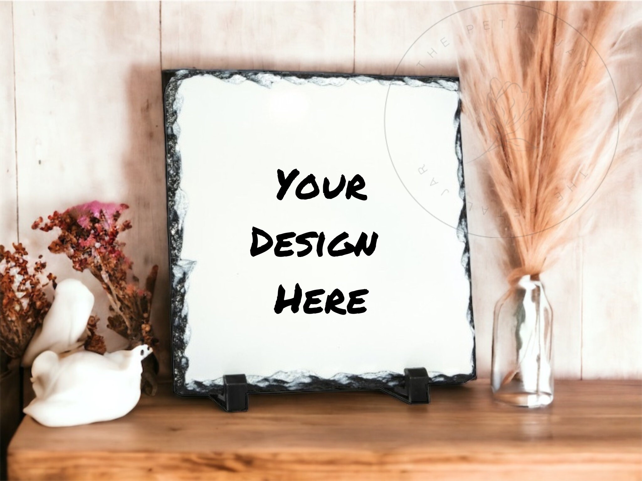 Square Photo Slate Mock-up Digital Download Sublimation Blank Template ...